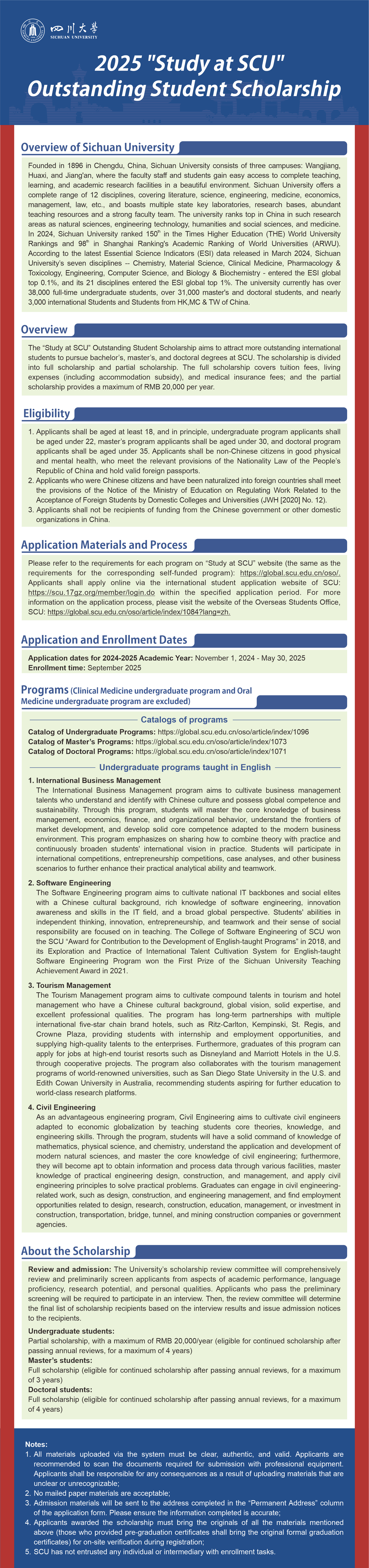"Study at SCU"Outstanding Student Scholarship - Overseas Students ...