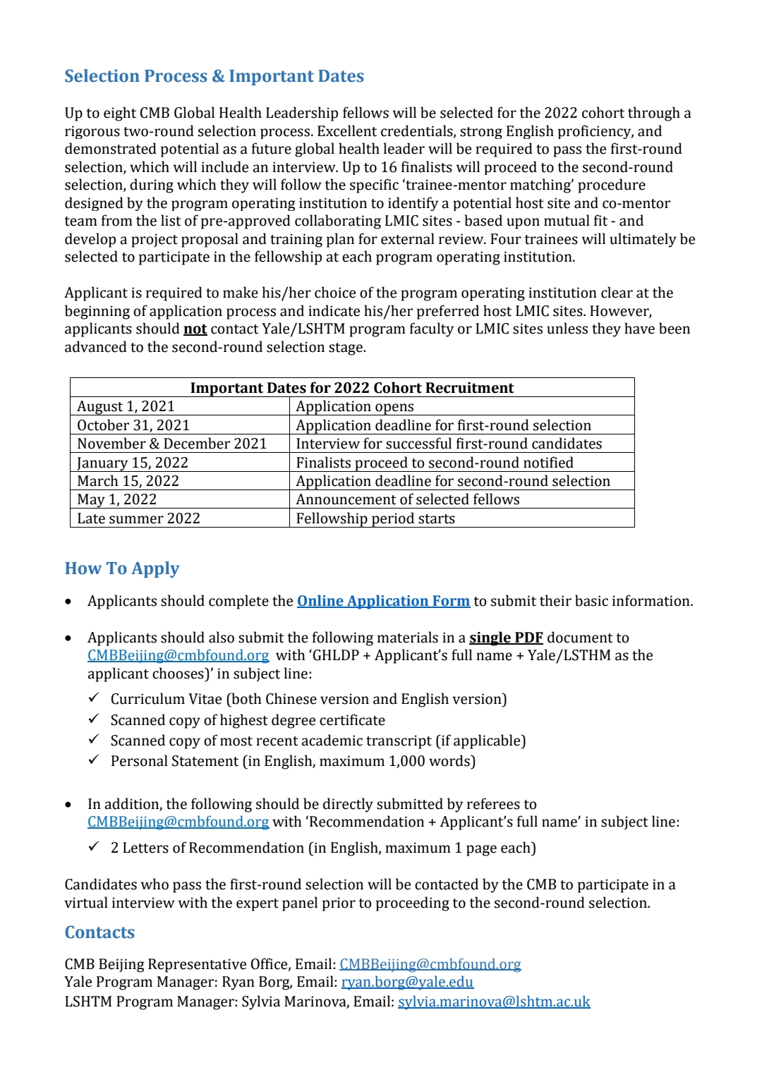 CMB全球健康领导力培养海外实践项目通知 - 学位生专区 - 港澳台籍学生来校 - 港澳台籍师生来校服务 - SCU